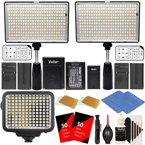Vivitar 120 and 288 LED Video Light For Cameras with Accessories ...