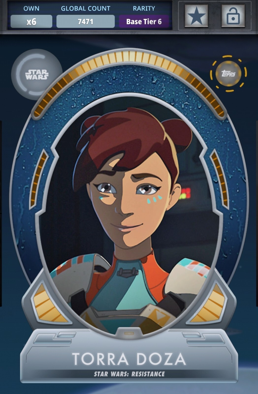 Star Wars Card Trader DIGITAL Rain 2022 Variant Tier 6 TORRA DOZA | eBay