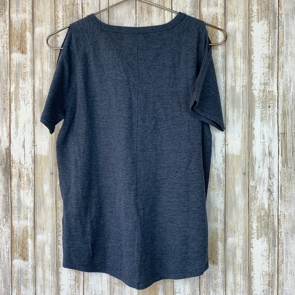 360 Sweater Blue Roza Cold Shoulder Tee Shirt Top S Small NWT $143 | eBay