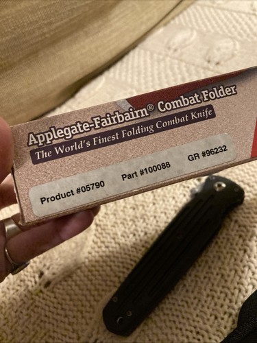 New in Box GERBER APPLEGATE COMBAT FOLDER Knife + Sheath single edge ...