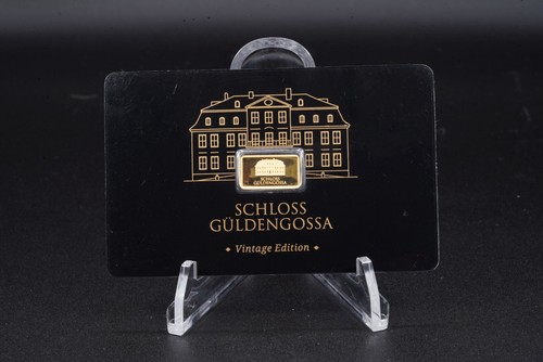 RARE Geiger 0.5g Gold Bar Schloss Güldengossa Vintage Edition .9999 ...