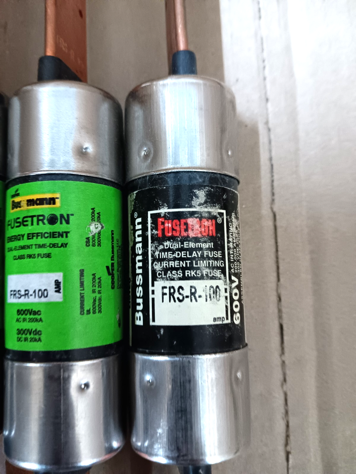 BUSSMAN FUSETRON FRS-R-100 600 V FUSE 100 A Lot Of 3 | eBay
