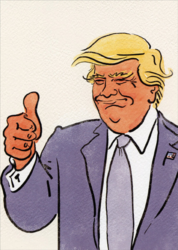 Designer Greetings Donald Trump Thumbs Up Funny / Humorous Birthday ...