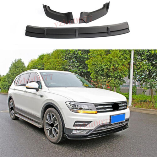 Fit For 2018 2021 Volkswagen Tiguan Matte Black Front Bumper Lip Body