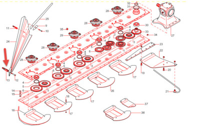 Code 26200 Spring for Swath Board for Gribaldi Salvia DM Series Disc ...