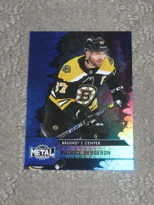 2020-21 Upper Deck Skybox Metal Patrick Bergeron #38 Blue Spectrum | eBay
