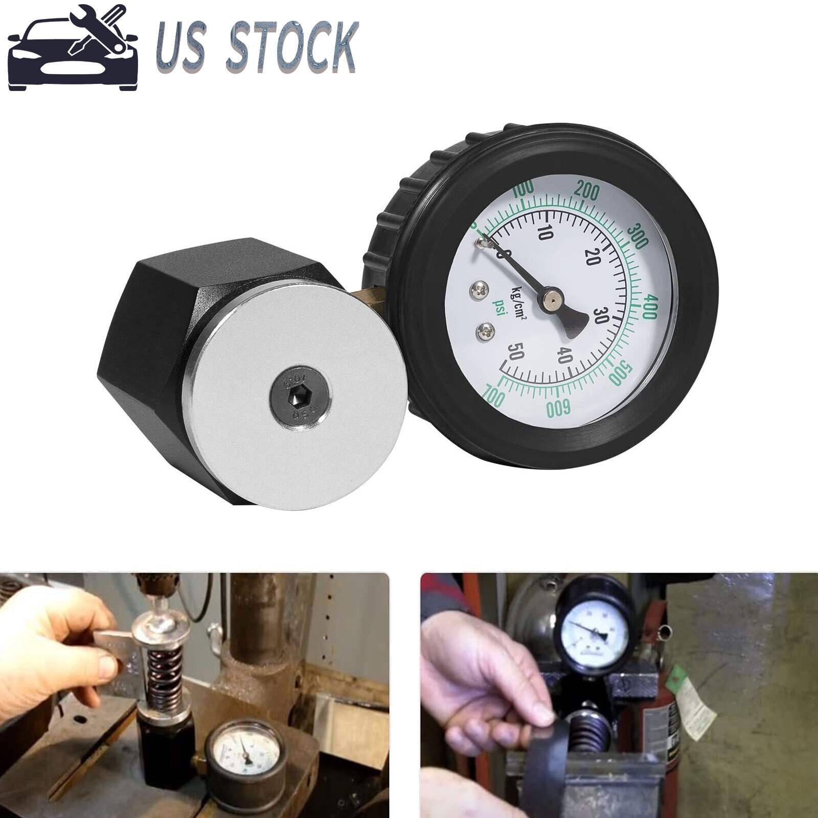 66834 Universal Mini Valve Spring Pressure Tester Gauge -0-700 PSI - 0 ...