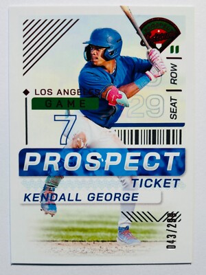 2024 Panini Prospect Edition Baseball KENDALL GEORGE Prospect Ticket ...
