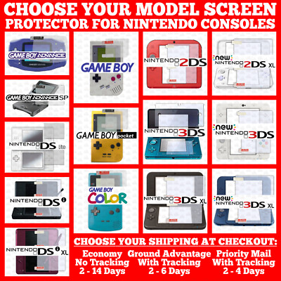 Film Screen Protector Nintendo GB/GBA/SP/GBC/GBP/DS Lite/New/3DS/2DS ...