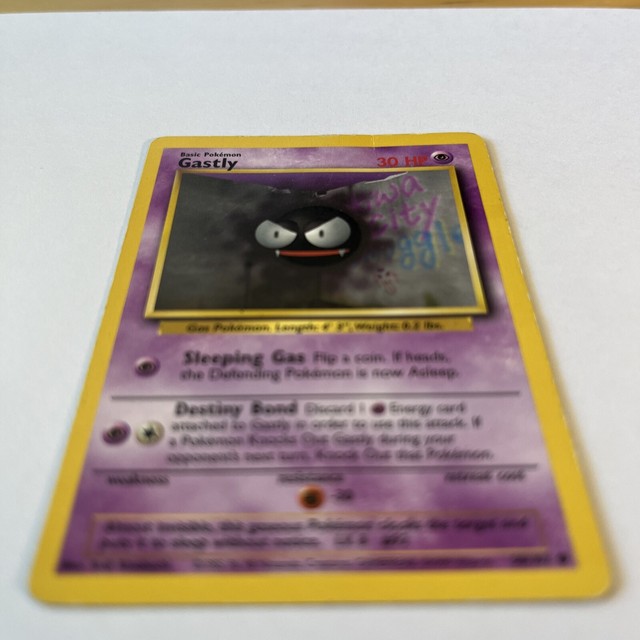 Pokémon TCG Gastly Base Set 50/102 Regular 1st Edition Common for sale ...