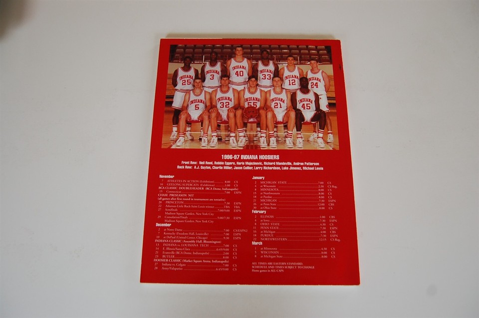 1996-97 Indiana College Basketball Guide | eBay