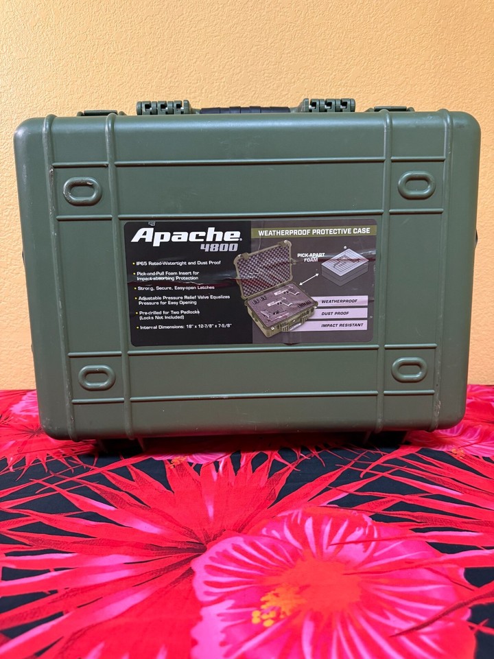 Apache 4800 Weatherproof Dust Proof Protective Case 18"x12-7/8"x7-5/8 ...