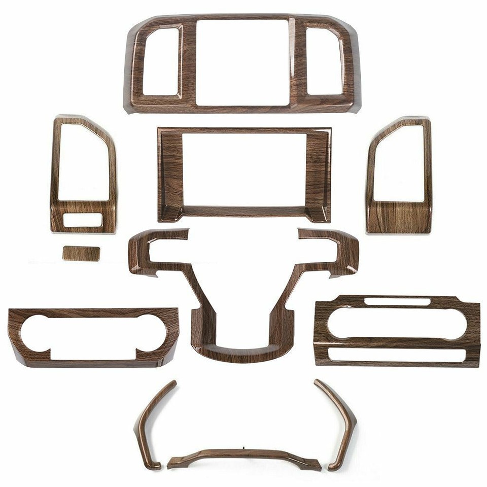 19x Wood Grain Interior Center Console Panel Cover Trim Kit For Ford ...