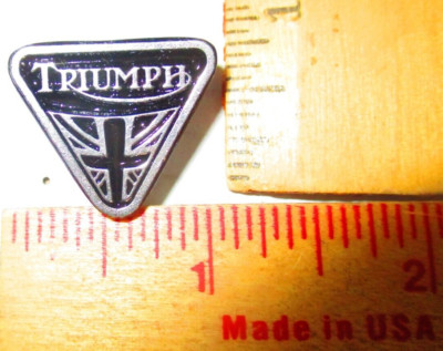 Triumph pin vintage collectible old British motorcycle pinback biker ...