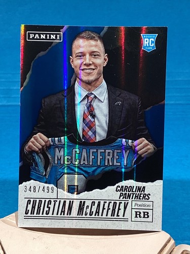 Christian McCaffrey, Rookie Card, Limited 348 of 499, Panini Father's ...