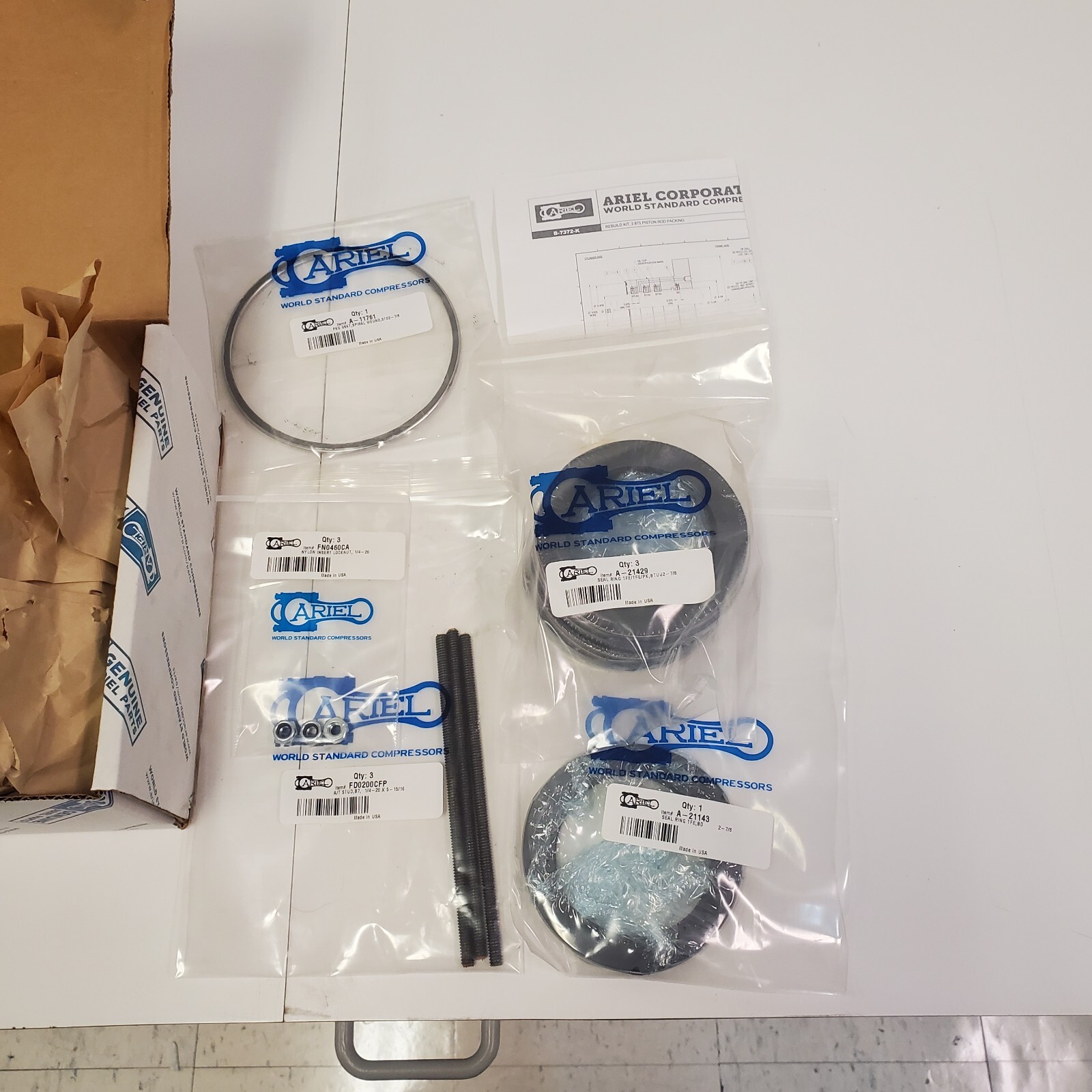 Ariel B-7372-K Rebuild Kit 2.875 Piston Rod Packing | eBay