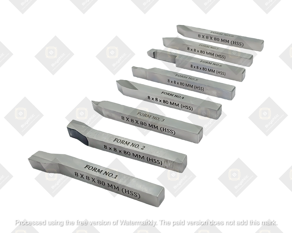 HSS M2 Grade Lathe Form Tool Set-Hard & Ground -Turning, Threading-USA ...