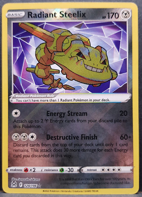 Radiant Steelix 124/196 Lost Origin Pokémon Pokemon Card English Near ...