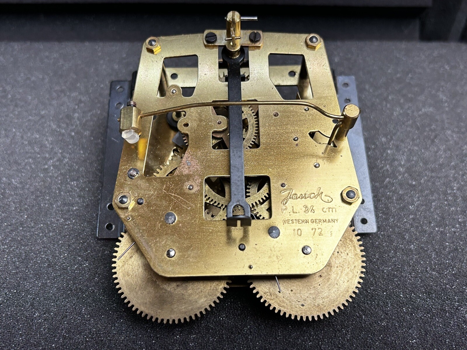 Vintage Jauch School Clock Wall Movement P.L. 34 Pendulum PL34 LOOK! 10 ...