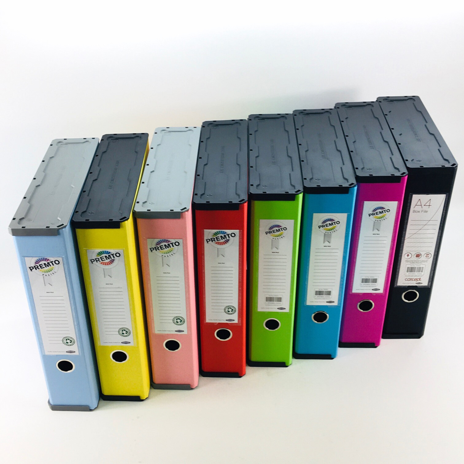 A4 Coloured Box Files Office School Documents Filing Storage Case ...