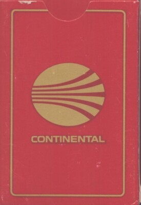 Playing Cards - Continental Airlines - Box is opened - Cards are sealed ...