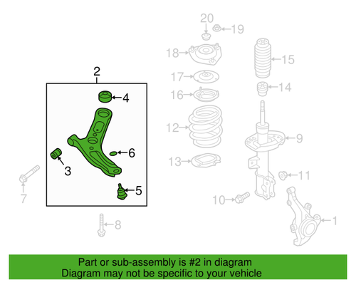 Lower Control Arm Front LEFT Fits For Hyundai Veloster Elantra Gt ...