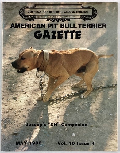 American Pit Bull Terrier Gazette May 1986 Magazine ADBA APBT CH ...