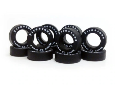 Auto World Xtraction Slot Car Front Tires (FIRESTONE) (12) HO Scale | eBay