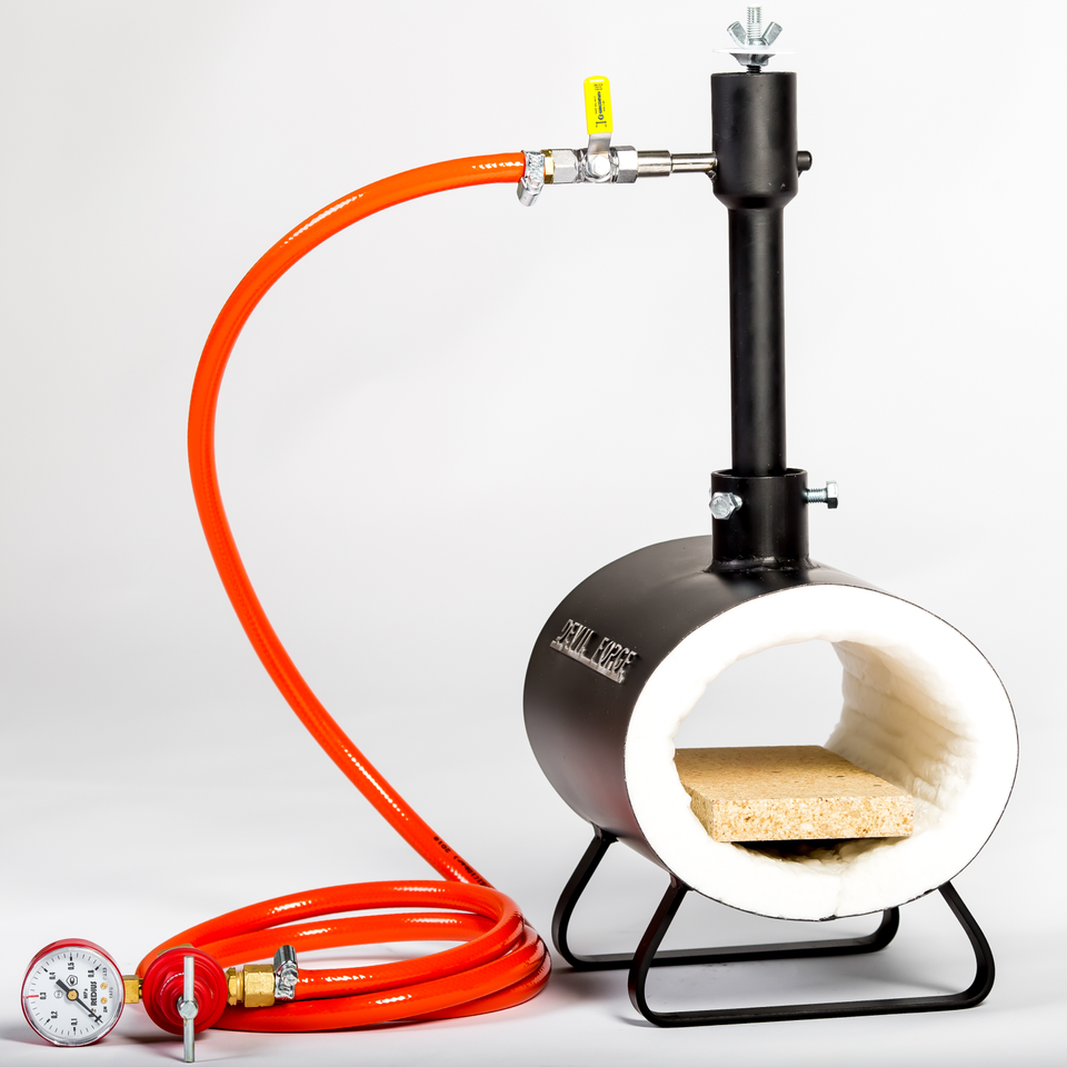 DFSW GAS PROPANE FORGE Furnace Burner Knife Making Blacksmith Farrier ...