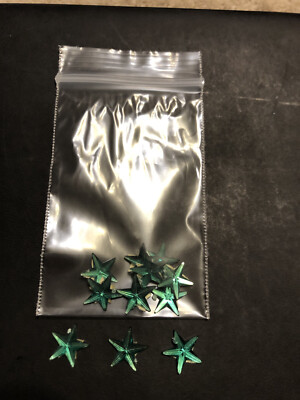 Flat Back Acrylic Rhinestones With Adhesive Backing - Green Star 6mm ...