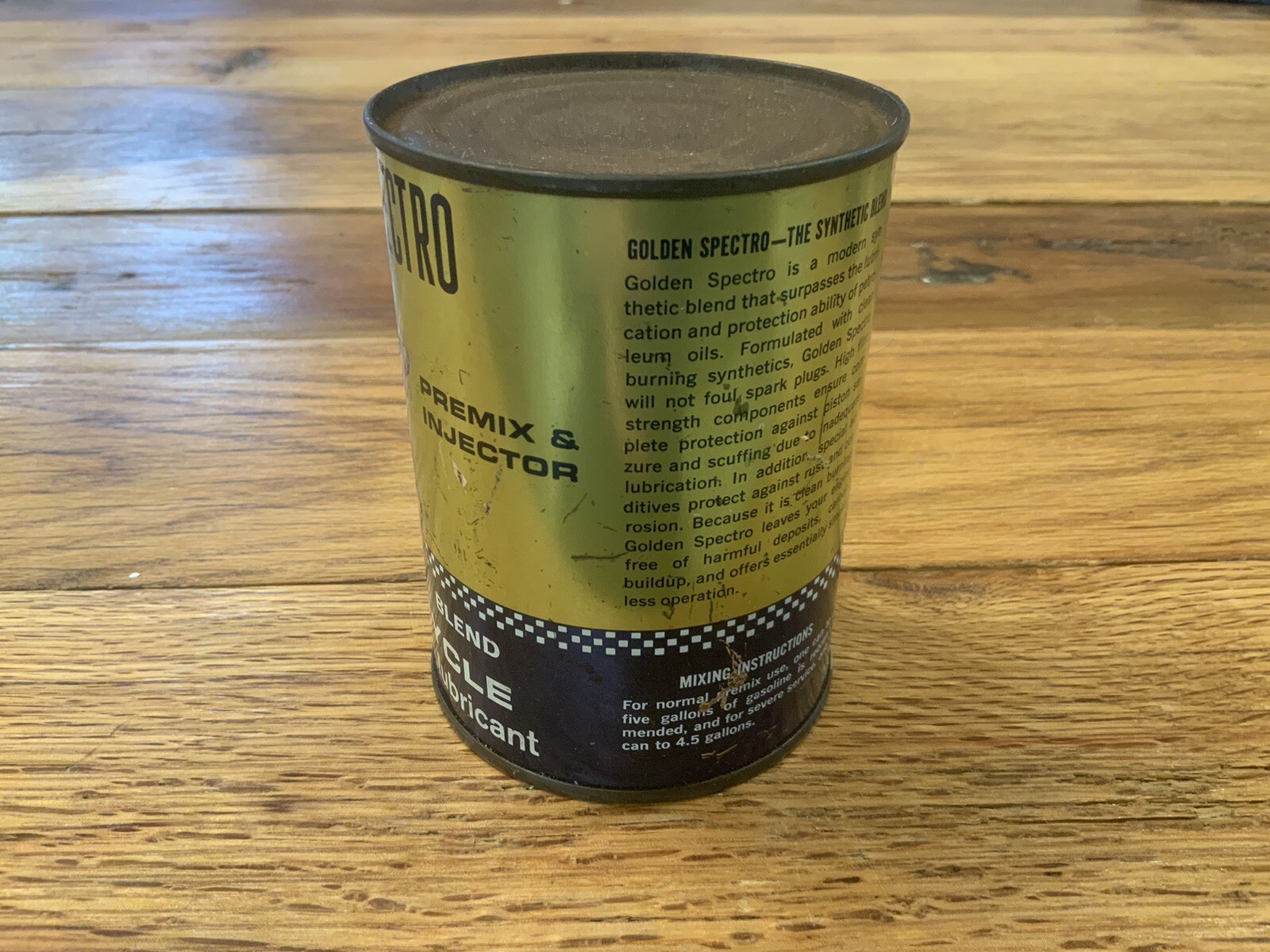 Vintage GOLDEN SPECTRO Synthetic Blend Motorcycle 2 Cycle Engine Lub ...