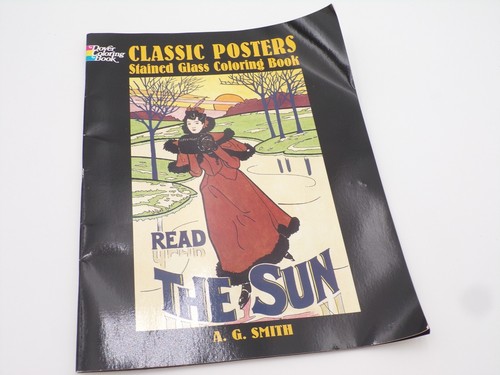 2004 Dover Classic Posters Stained Glass Coloring Book A.G. Smith ...
