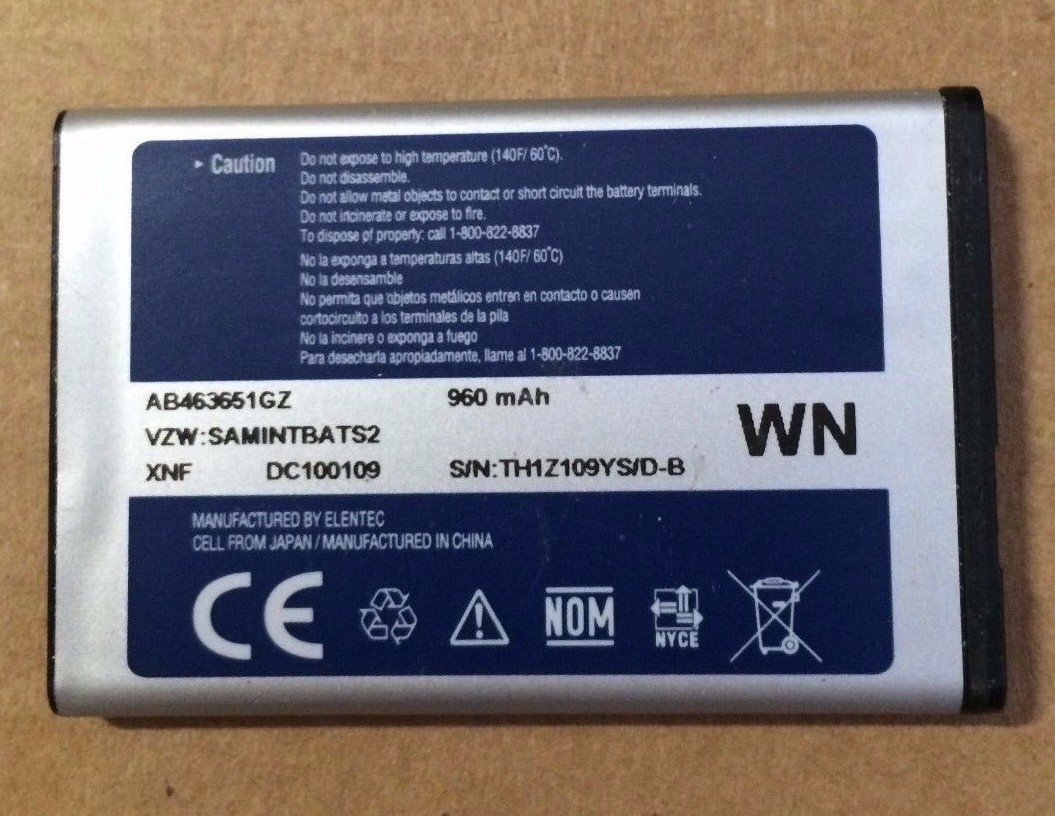 LOT OF 50 OEM SAMSUNG AB463651GZ BATTERIES FOR SAMSUNG U960 U450 ...