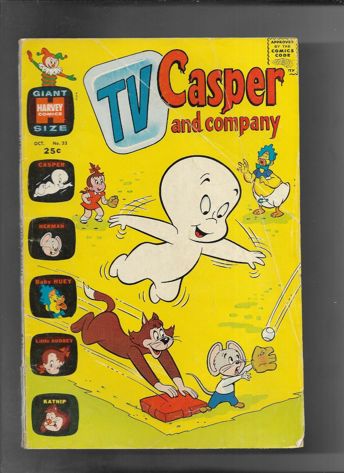 TV CASPER & COMPANY #33 Oct.1972 HARVEY COMICS Spooky Katnip & Herman ...