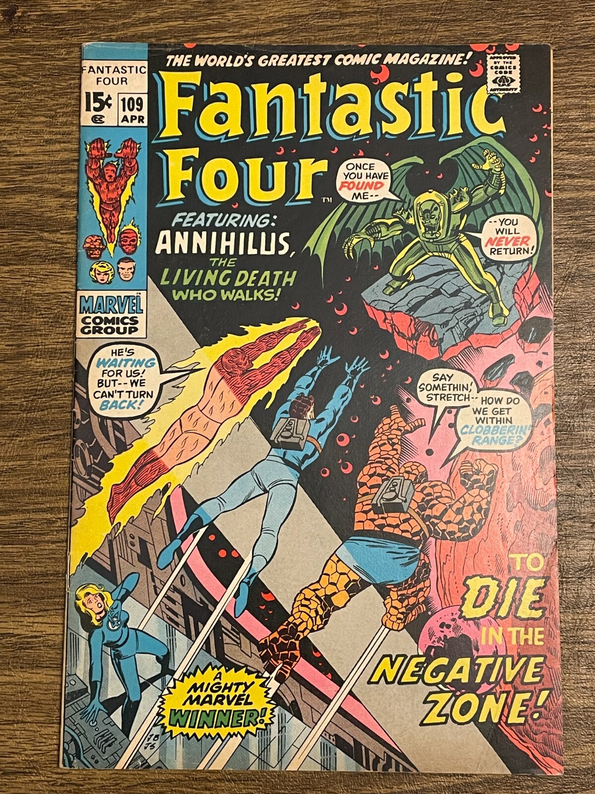 Fantastic Four # 109 (VF, 8.0) 1971 Death of Janus Versus Annihilus ...