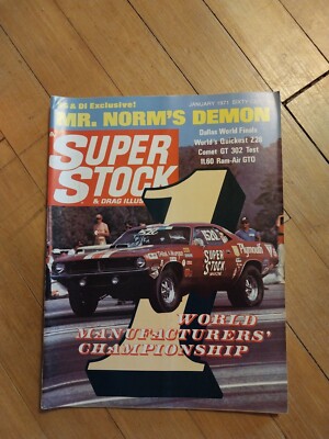 SUPER STOCK & DRAG ILLUSTRATED Magazine January 1971 Vintage Dragsters ...