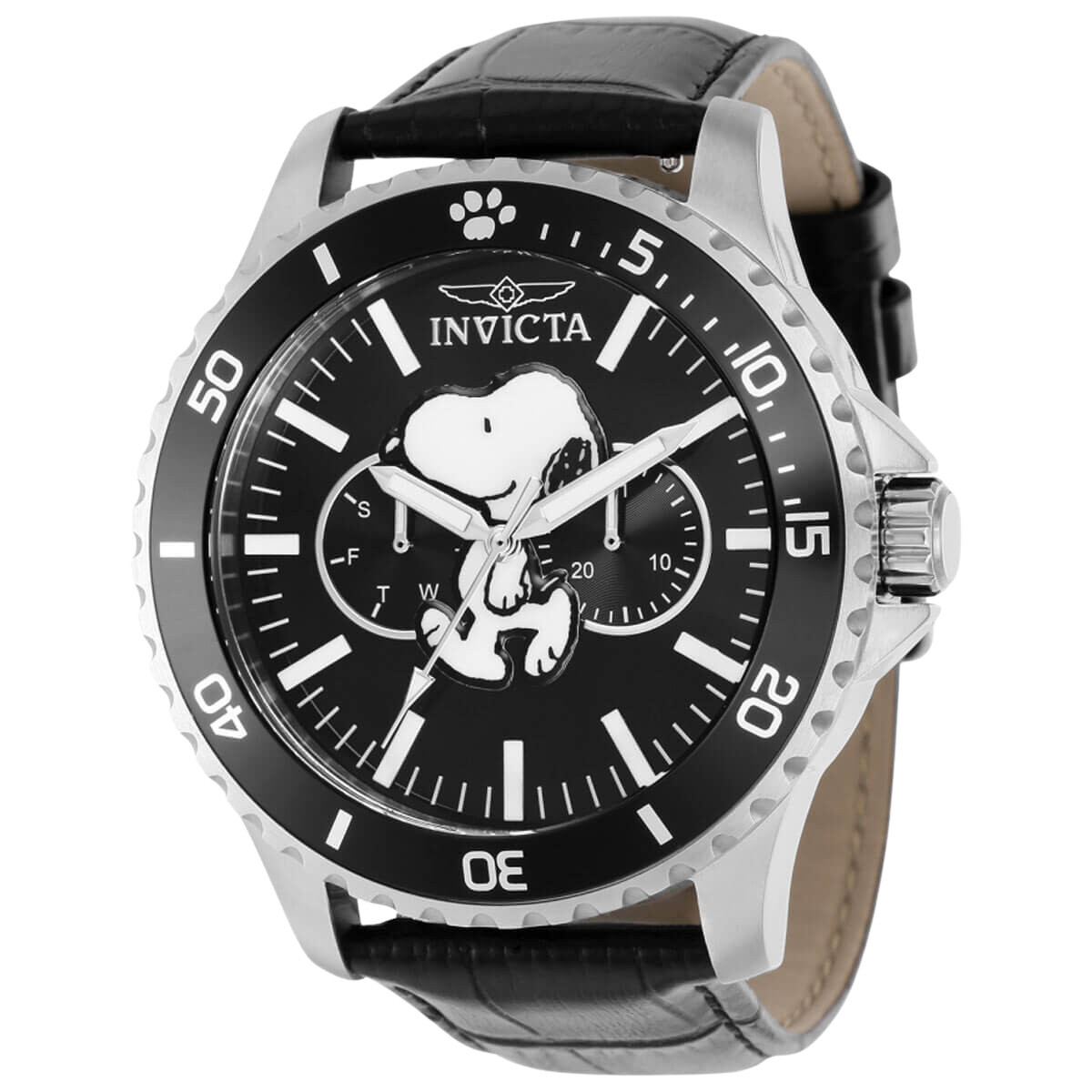 Invicta Character Collection Snoopy 48mm Silver Stainless Steel Case ...