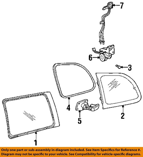 FORD OEM 95-97 Windstar Side Panel-Window Glass Left F58Z1629727A | eBay