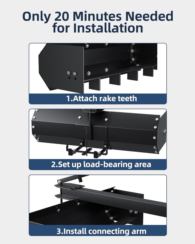 38" Tow Behind Box Scraper ATV UTV Lawn Tractor Attachments Box Blade ...