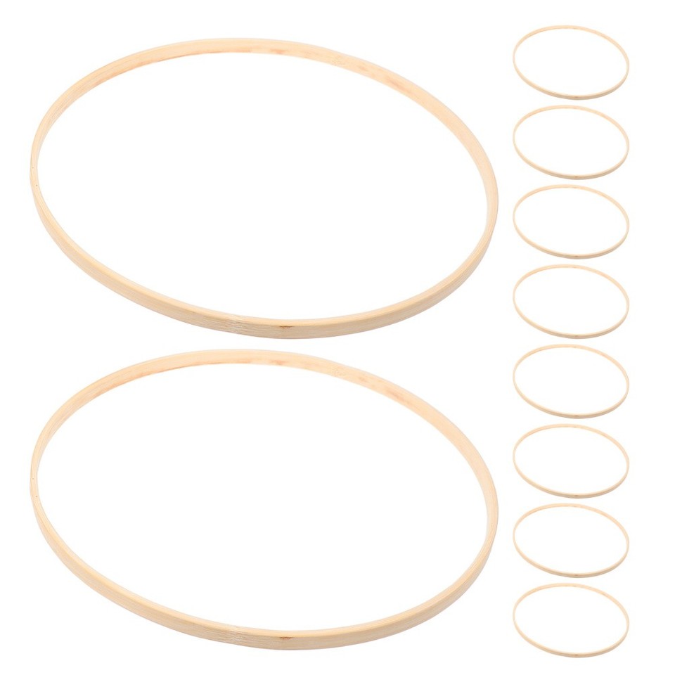 10pcs Floral Wreath Hoop: Wood Frame Circle Hoops For Dreamcatcher ...
