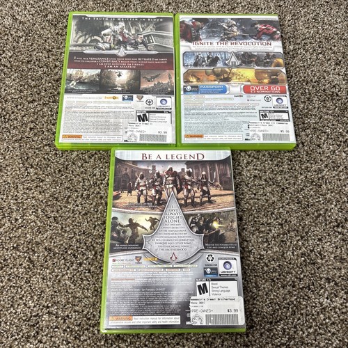 Ubisoft XBOX 360 Assassin's Creed 3 GAME BUNDLE LOT NICE TESTED WORKING ...
