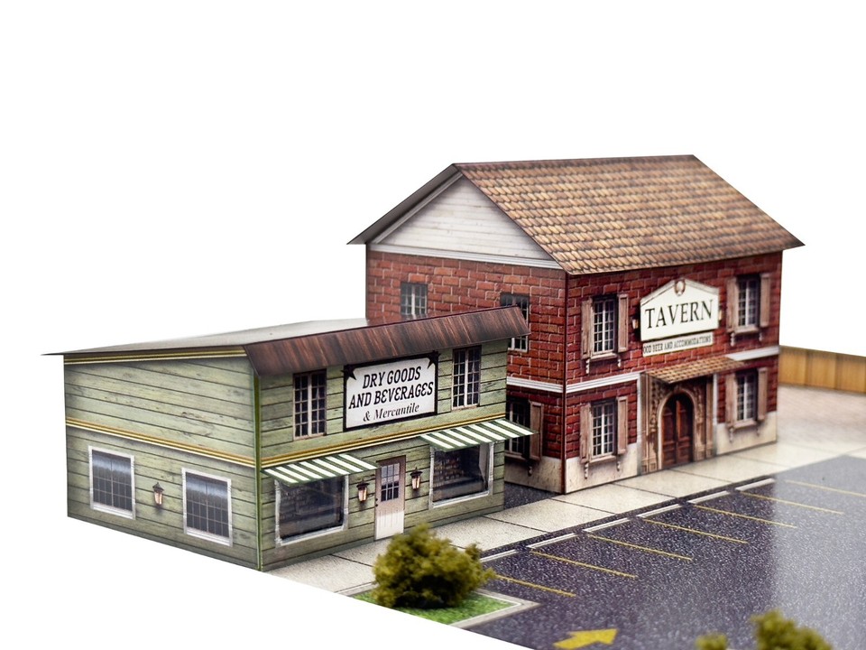 N Scale Building Kit Scale Starter Small Town Model Kit, Fits Micro ...