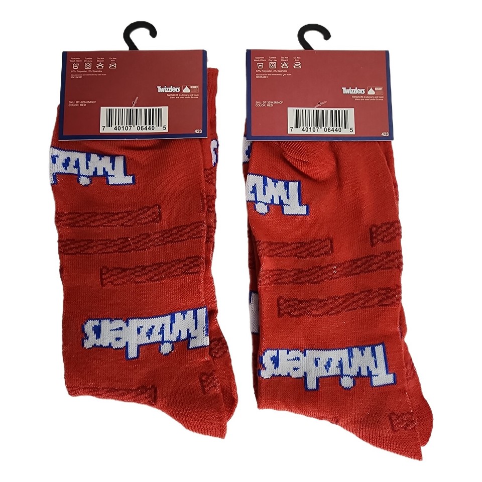 Twizzlers socks , Unisex, Fits Men's Shoe Size 6-12, NEW, FUN Choose 2 ...