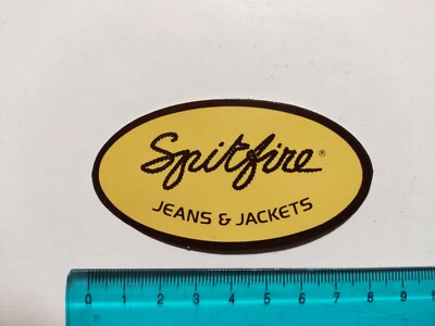 Adhesive Spitfire Jeans Jackets Sticker Autocollant Aufkleber 80s ...