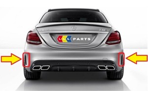 NEW GENUINE MERCEDES BENZ MB C63 W205 AMG REAR BUMPER SIDE COVER GRILL ...