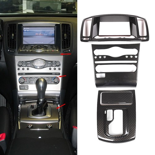 4pcs ABS Carbon Fiber Interior Trim Cover Set For Infiniti G25 G37 2010 ...