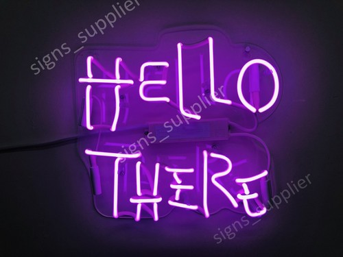 New Hello There Neon Sign Wall Decor Artwork Light Lamp Display Party ...