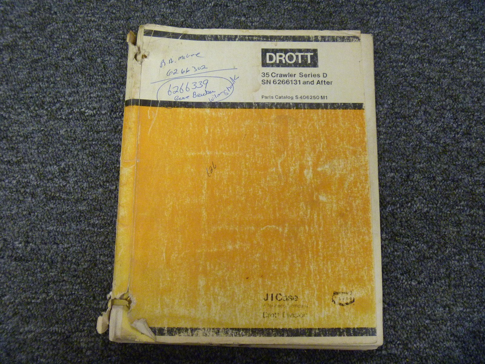 Case Drott 35D 35 Series D Crawler Excavator Parts Catalog Manual SN ...