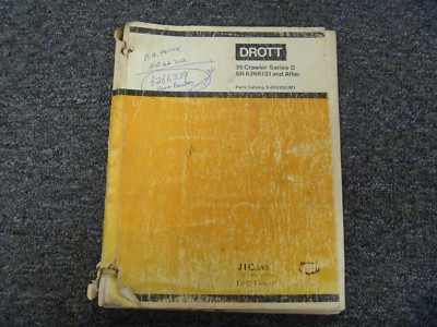 Case Drott 35D 35 Series D Crawler Excavator Parts Catalog Manual SN ...
