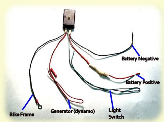 6 Volt Mini Battery Charger for Bicycle Dynamo Lights Bottle-Hub Dynamo ...